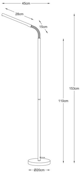 Lucide 36712/05/31 - LED Stojací lampa GILLY LED/6W/230V bílá
