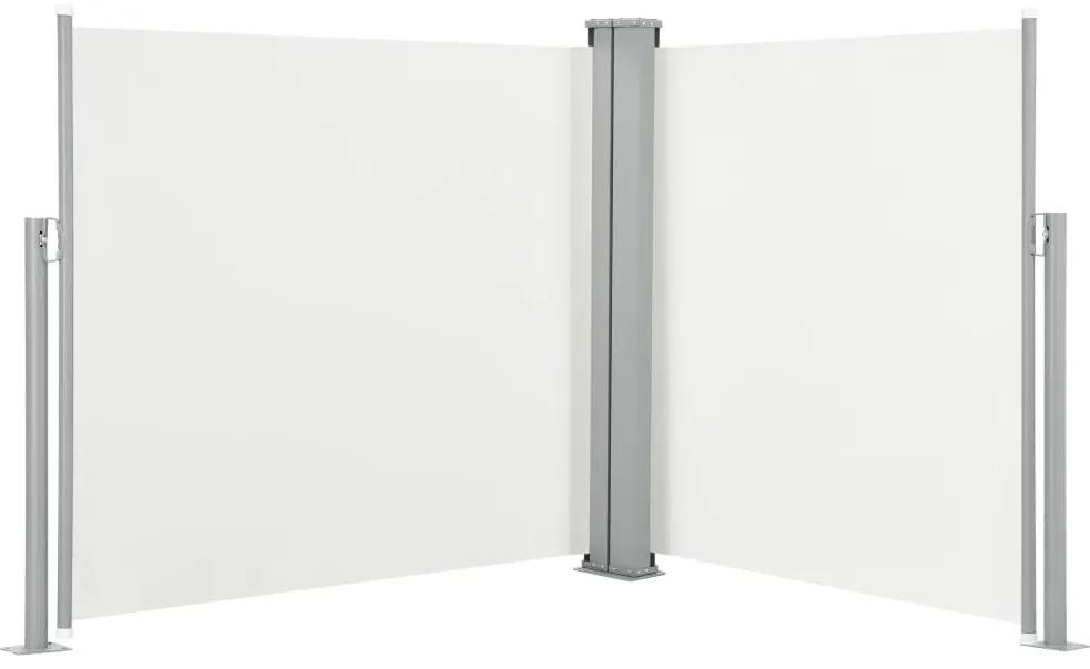 Zatahovací boční markýza / zástěna krémová 120 x 600 cm,  48449