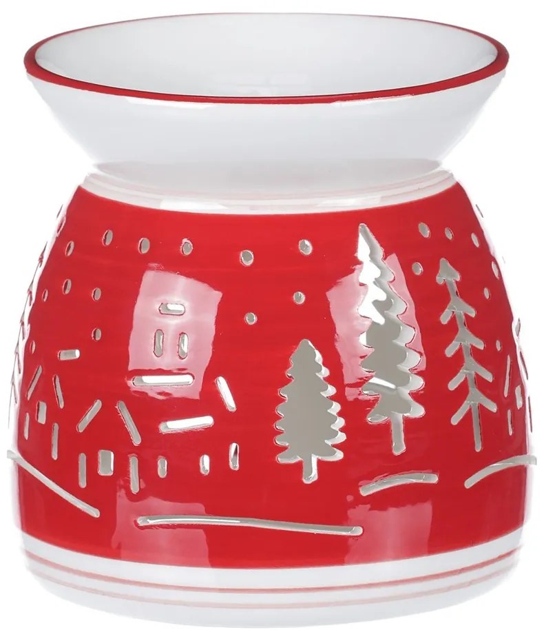 Aroma lampa, vánoční motiv, keramika.