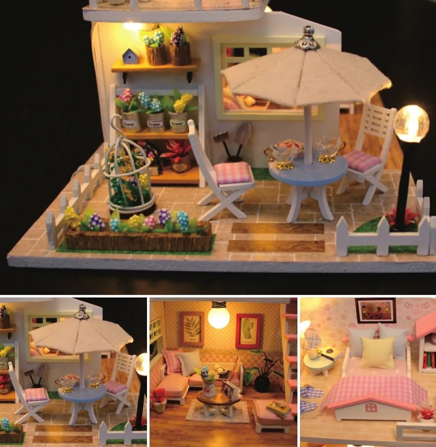 2Kids Toys miniatura domečku Růžový dům