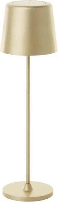Brilliant G90939/16 Venkovní AKU stolní lampa KAAMI zlatá USB-C