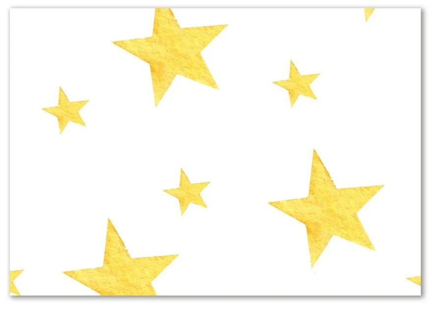 Wallmuralia Fotoobraz na skle Žluté hvězdy 100x70 cm