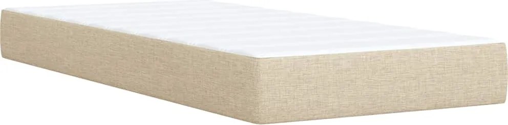 Box spring postel s matrací krémová 100 x 200 cm textil 3285454