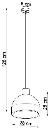 Sollux SL.0281 - Lustr na lanku DAMASO 1xE27/60W/230V