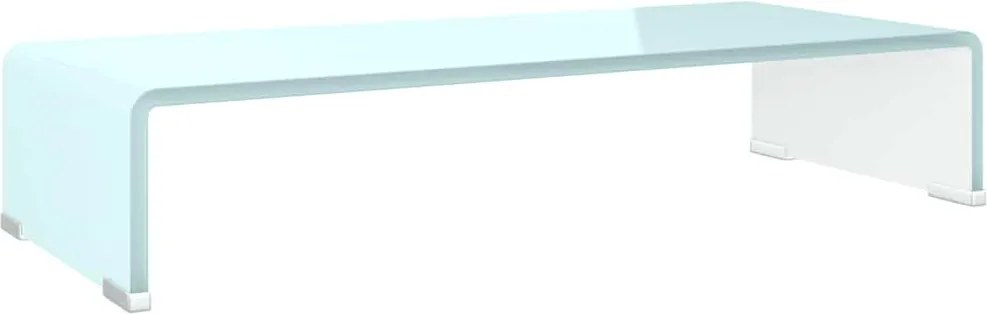 TV stolek / podstavec na monitor sklo zelený 60 x 25 x 11 cm 244143