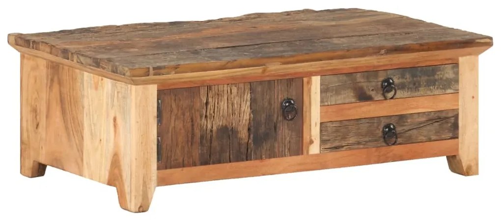 Konferenční stolek 90 x 50 x 31 cm masivní recyklované dřevo - Default Title