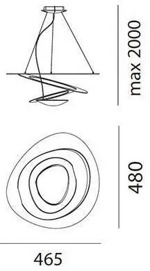Artemide AR 1249010A - LED Stmívatelný lustr na lanku PIRCE MICRO 1xLED/27W/230V