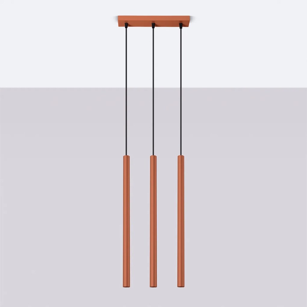 Sollux Lighting Závěsné svítidlo PASTELO 3 červené okrové
