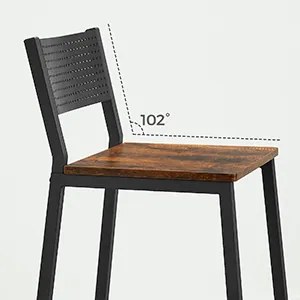 Sada barových židlí Vasagle ROISO 2 ks hnědá/černá