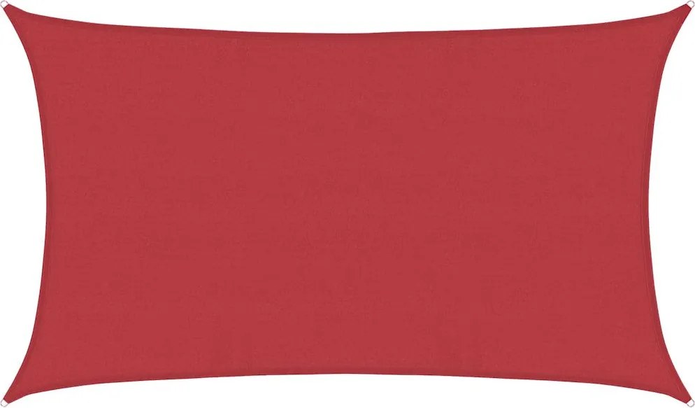Stínicí plachta 160 g/m² červená 5 x 8 m HDPE 311633
