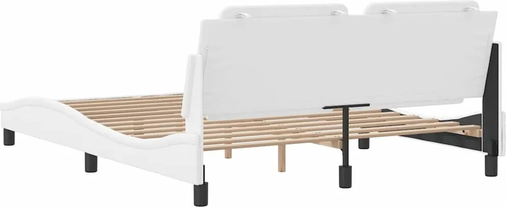 Rám postele bez matrace Zadar bílý 160x200 cm umělá kůže 3208192