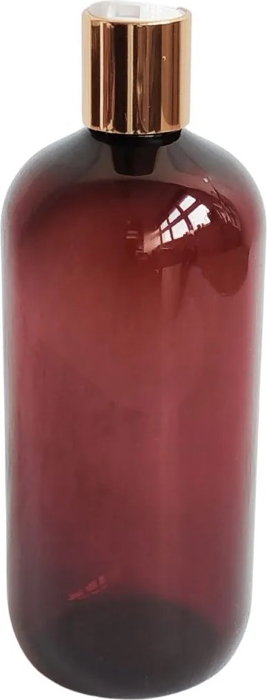 Dávkovač na mýdlo 500 ml hnědý s bílo-zlatým DISC TOP BELA