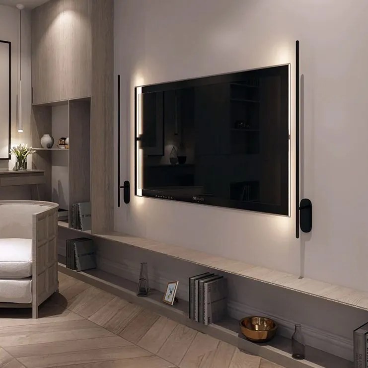 Toolight - LED nástěnné svítidlo 12W 92CM APP372-1W, černá, OSW-09756