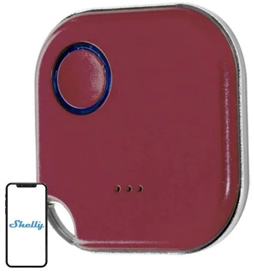Smart tlačítko SHELLY BLU Button 1 Red Bluetooth