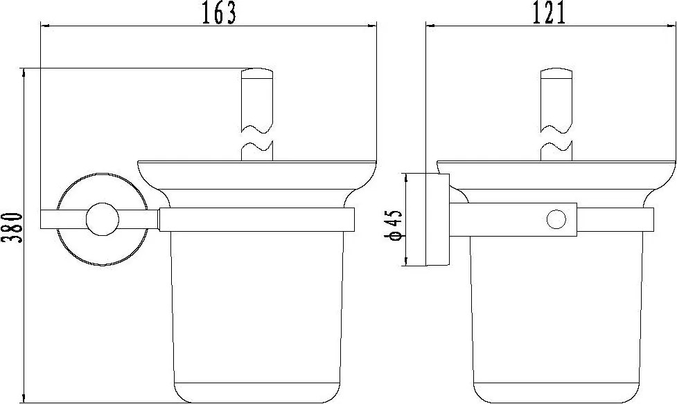 Novaservis - WC kartáč Mephisto chrom, 6833,0