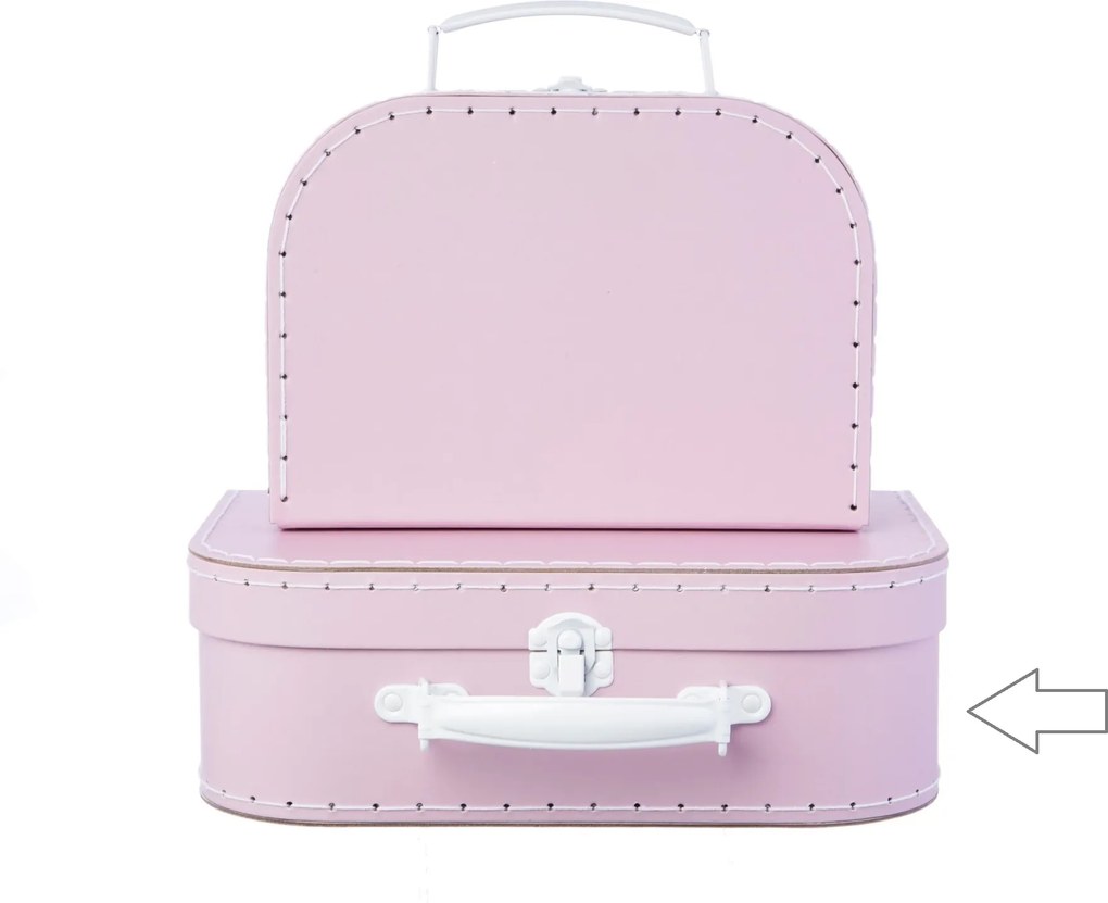 Kartonový kufřík pastelově růžový - větší, La Almara