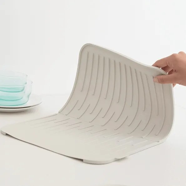 Brabantia Silikonový odkapávač na nádobí světle šedá