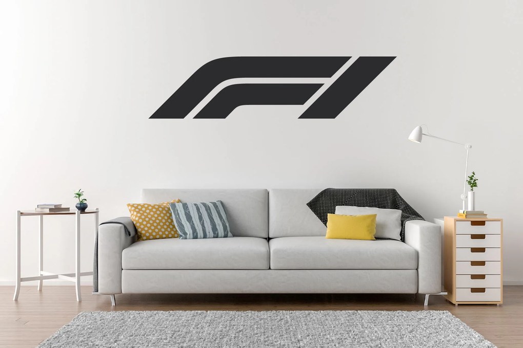 Samolepka na zeď Formule 1 - logo Barevná varianta: Černá, Velikost (šířka x výška): 40x10cm