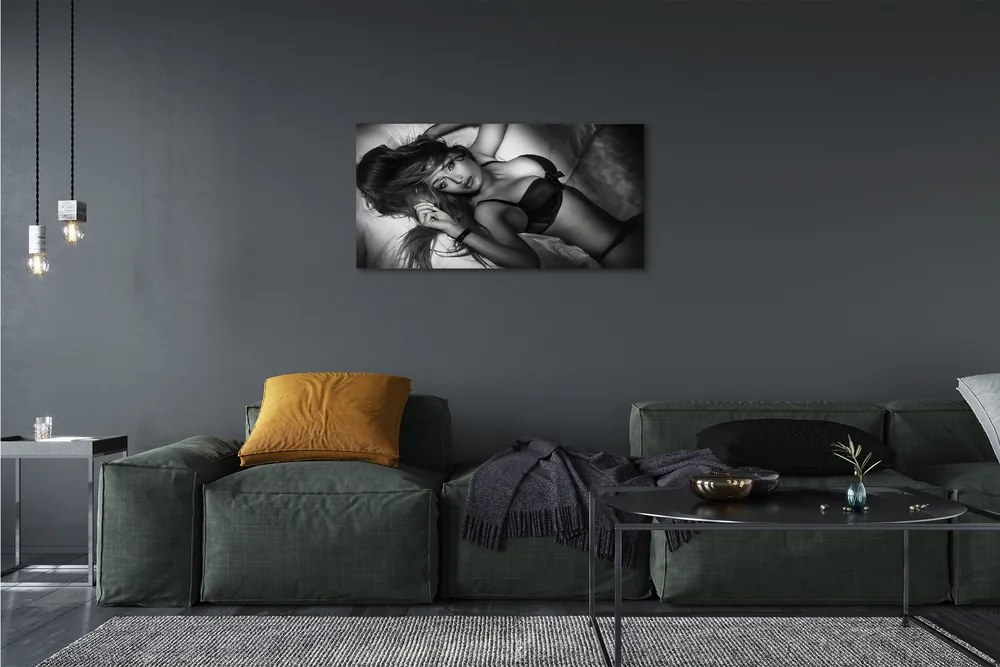 Obrazy na plátně Žena černé a bílé 120x60 cm