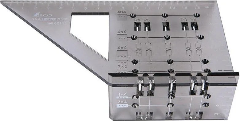 Shinwa -  japonský čirý pokosný 3D úhelník 45° a 90°