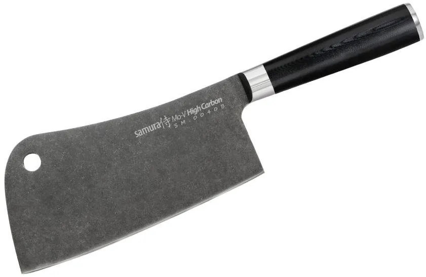 Kuchyňský nůž samura mo-v stonewash kuchyňský nůž - sekáček 18 cm (sm-0040b)