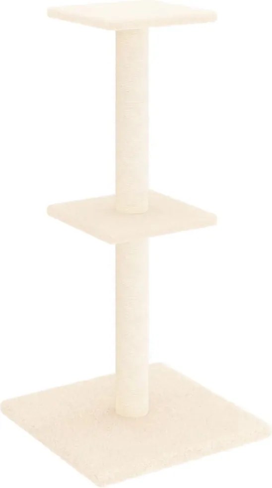 Škrabadlo pro kočky se sisalovými sloupky krémové 73 cm 172034