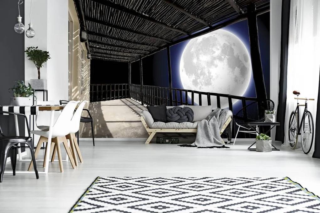 Fototapeta - Terasa s výhledem na Měsíc (254x184 cm)