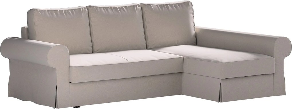 Potah na pohovku IKEA Backabro rozkládací se šezlongem barva béžová látka sametová