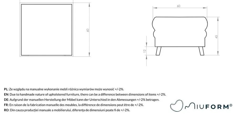 Světle modrá podnožka Miuform Charming Charlie