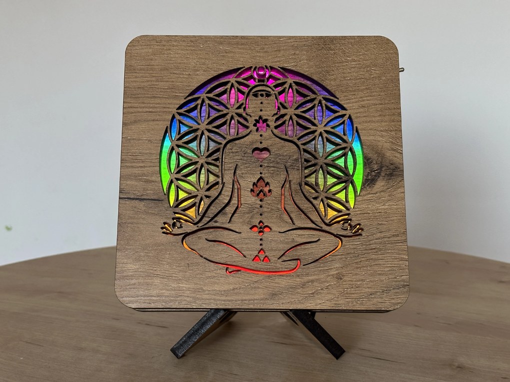 Li-Go "Čakry" lampa 19x19cm provedení povrchu: dub světlý