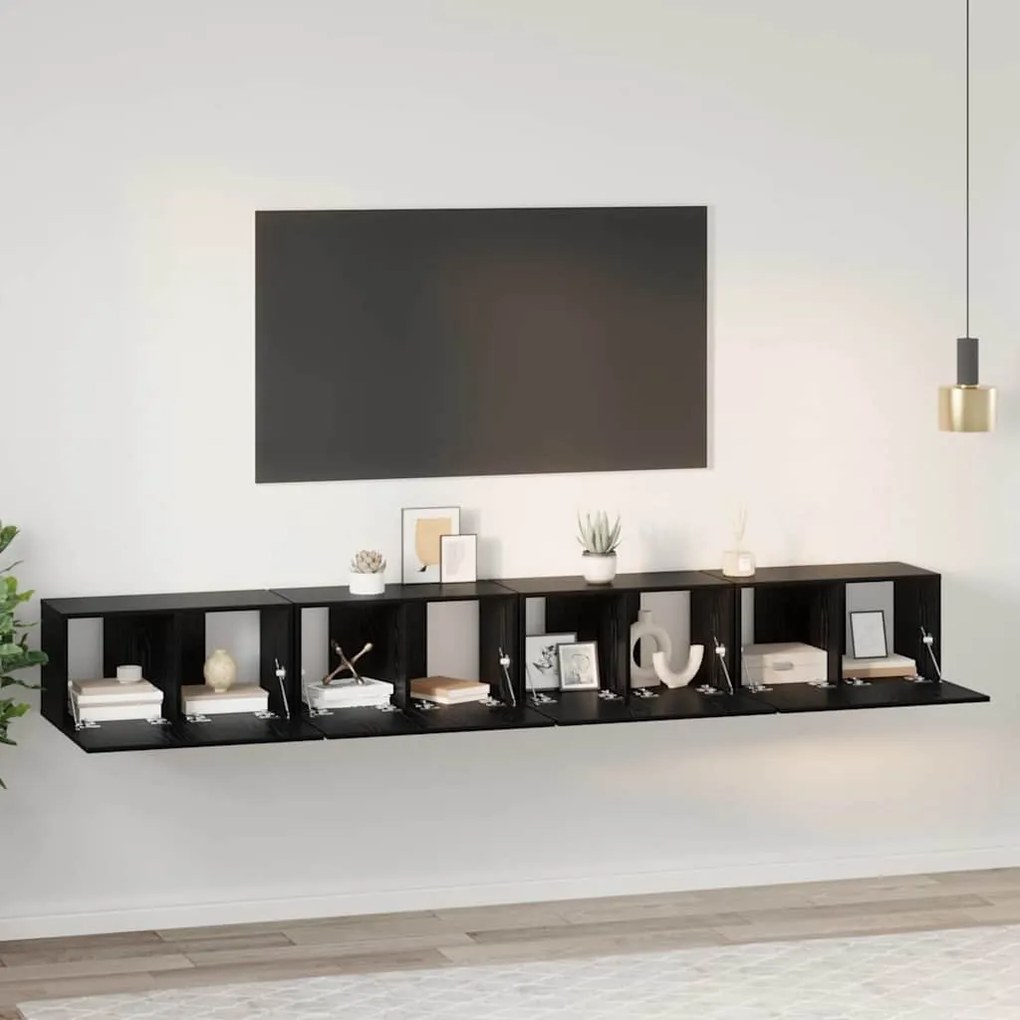 Sestava TV skříněk 4 ks Černý dub Kompozitní dřevo 3393571