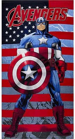 SUN CITY Osuška Super Heroes Avengers / ručník Super Heroes Avengers Captain America 70x140 bavlna