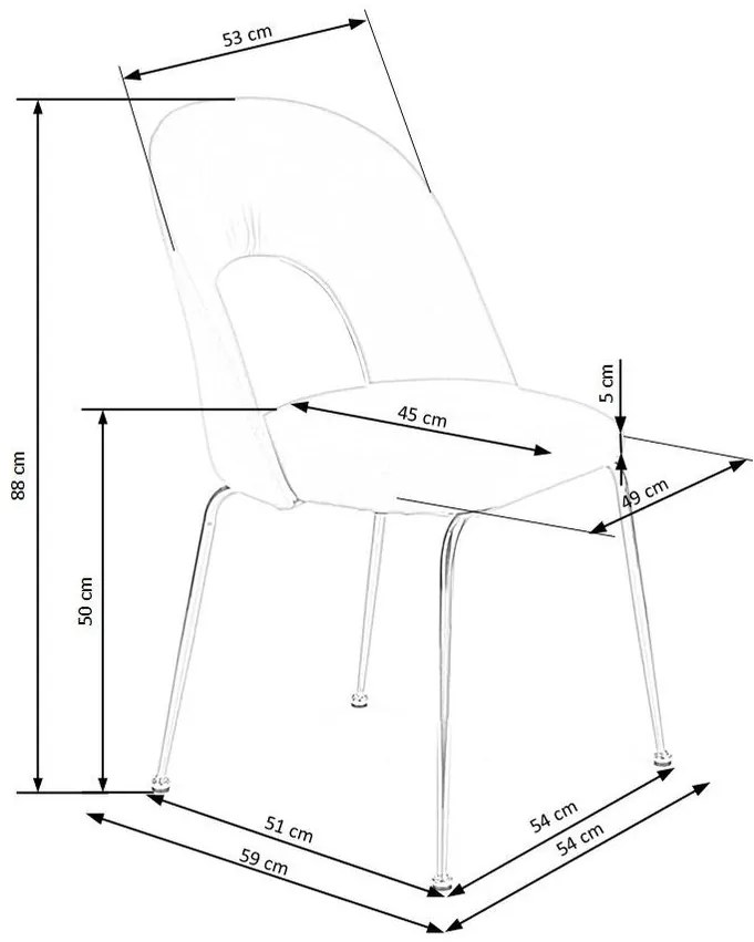 Halmar Jídelní židle K417 - černá
