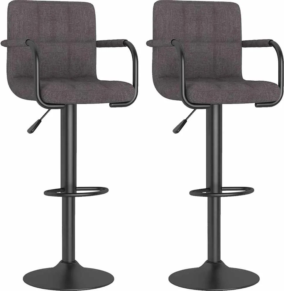 Barové židle 2 ks taupe textil 334644
