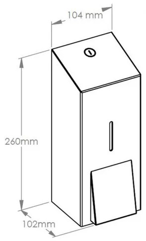 Dávkovač pěnového mýdla MERIDA TOP, 700 ml, nerez matný