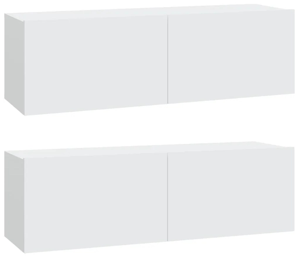 5dílný set TV skříněk bílý kompozitní dřevo - Default Title