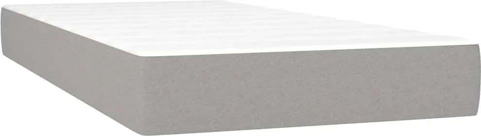 Box spring postel s matrací světle šedá 80 x 200 cm textil 3128637