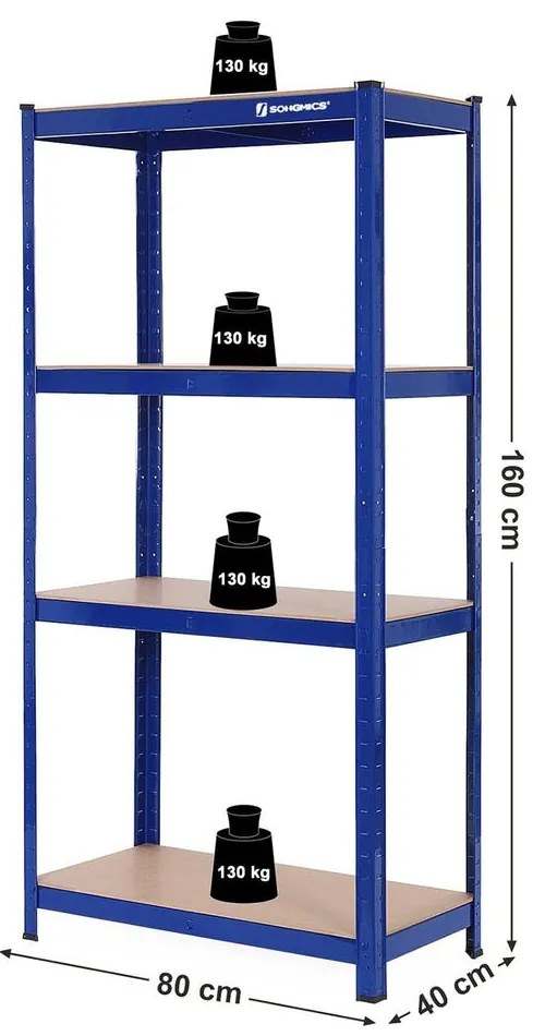 SONGMICS Úložný regál s nosností 520 kg