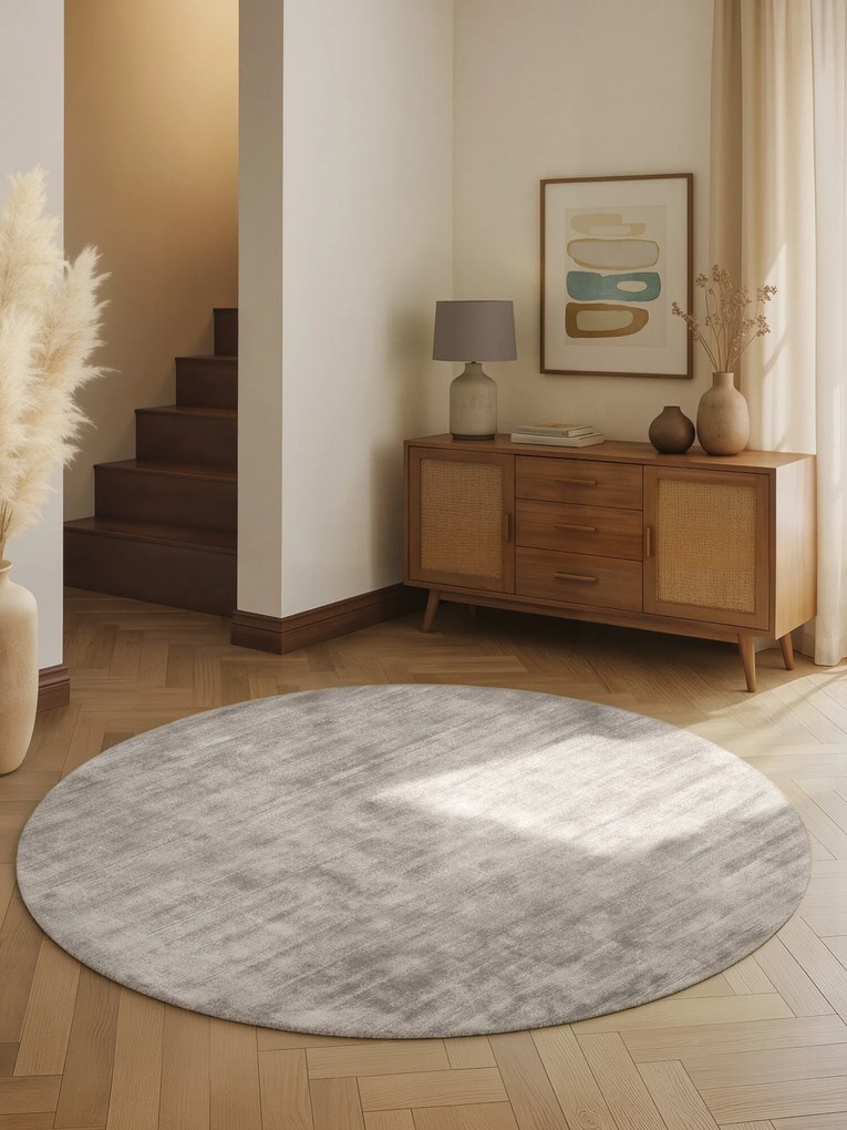 Vikosa, Kusový koberec Vikosa Jane 106294 Silver kruh, 150x150 (průměr) kruh, šedá, dětský pokoj
