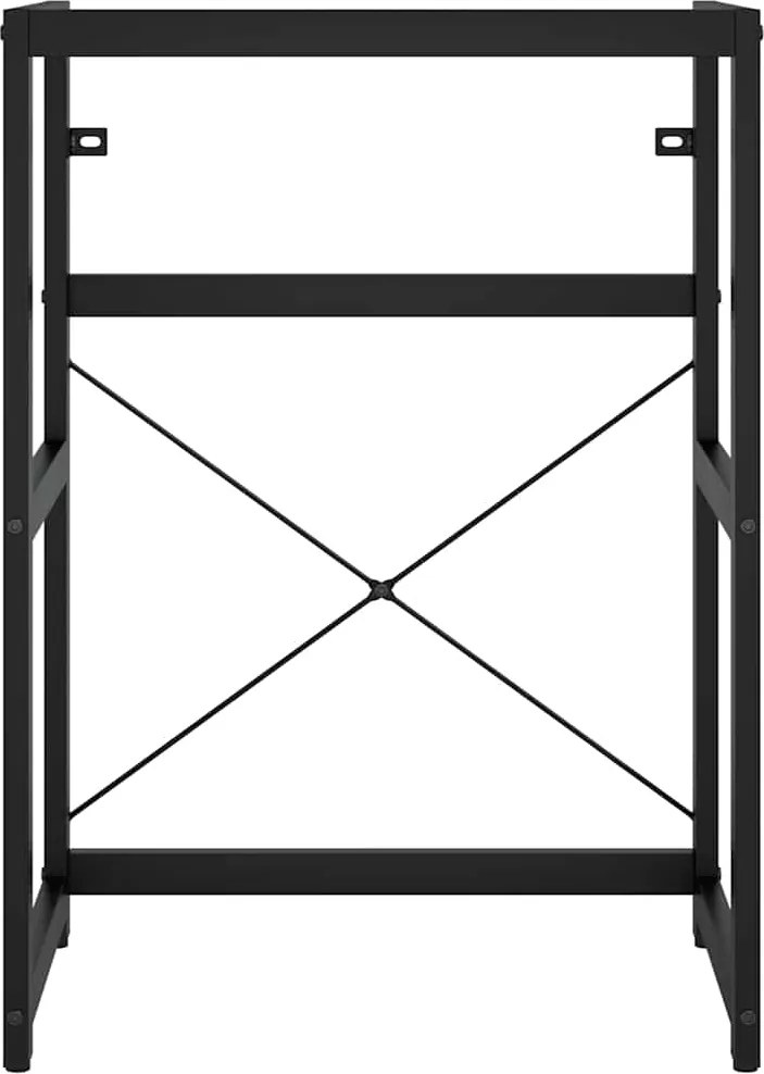 Koupelnový regál pod umyvadlo černý 59 x 38 x 83 cm železo 338500