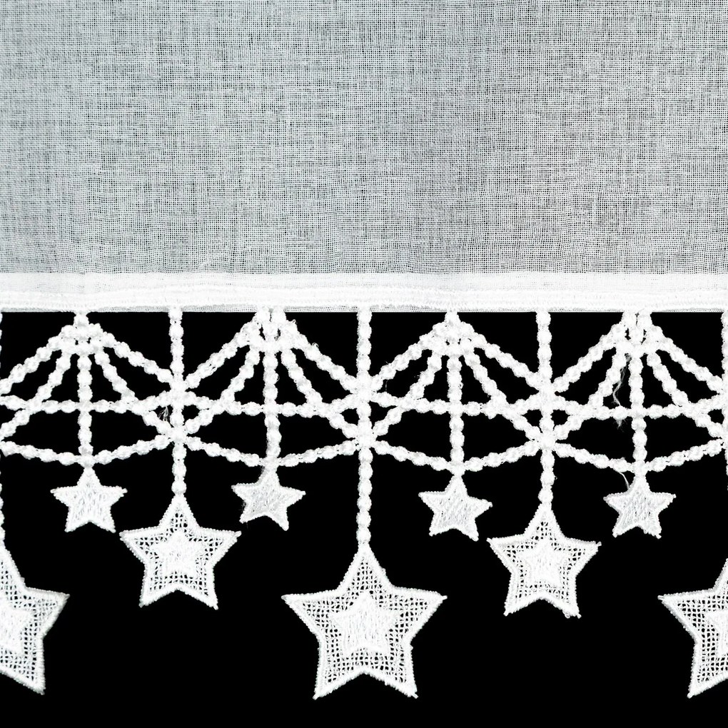 EUROFIRANY KRÁTKÁ VÁNOČNÍ ZÁCLONA NA PÁSCE XMAS 30X150 CM HVĚZDY