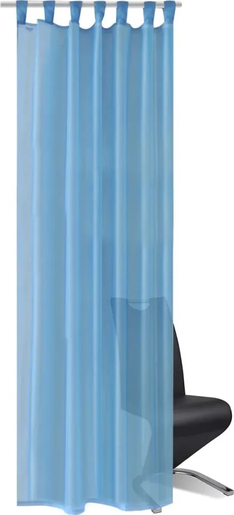 vidaXL Voálové závěsy, 2 ks, 140x245 cm, [130208] Barva: krémová