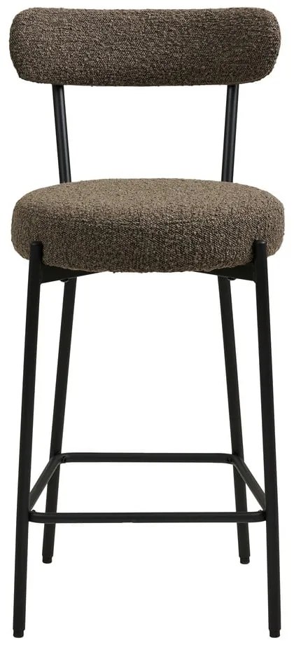 Hnědá čalouněná barová židle (výška sedáku 65 cm) Badalona – House Nordic