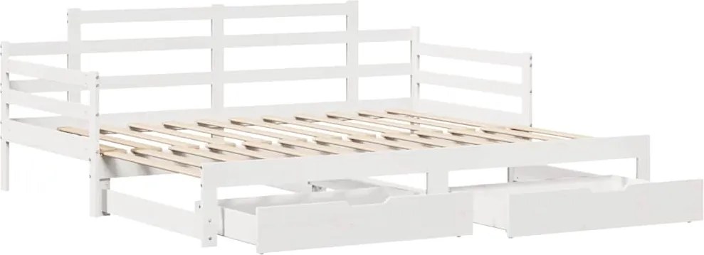 Válenda s přistýlkou a zásuvkami bez matrace bílá 80x200 cm 3302240