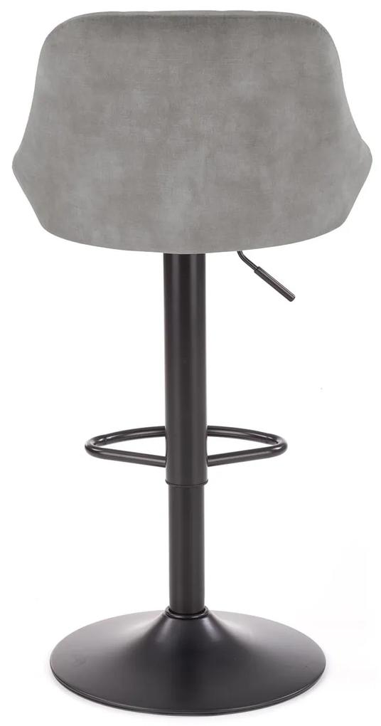Barová židle Henrietta (šedá + černá). 1039561
