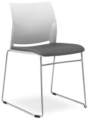 LD seating Konferenční židle Trend 521-Q bez područek Barva kostry bílá kostra GALERIE - Čalounění LD seating LÁTKY 2 / VALENCIA, XTREME, STYLE, ASPECT, CURA 2021 se stolkem