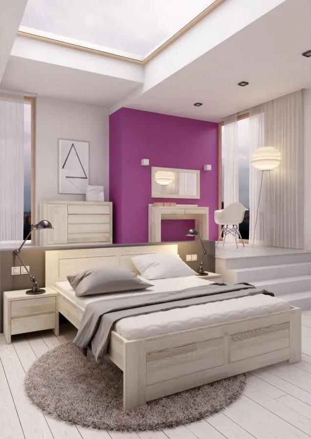 Casarredo - Komfort nábytek Masivní postel KL-194, 120x200, dřevo buk, výběr moření | barva: moření gray