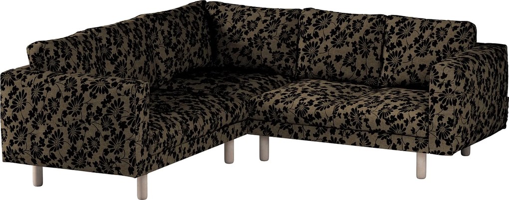 Potah na pohovku IKEA Norsborg rohová 4-místná barva béžová látka pletený vzor, vzorované