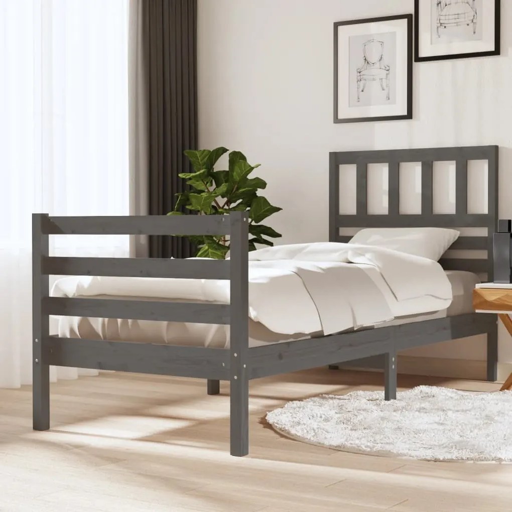 vidaXL Rám postele masivní dřevo 100 x 200 cm [3101079] Barva: Přírodní