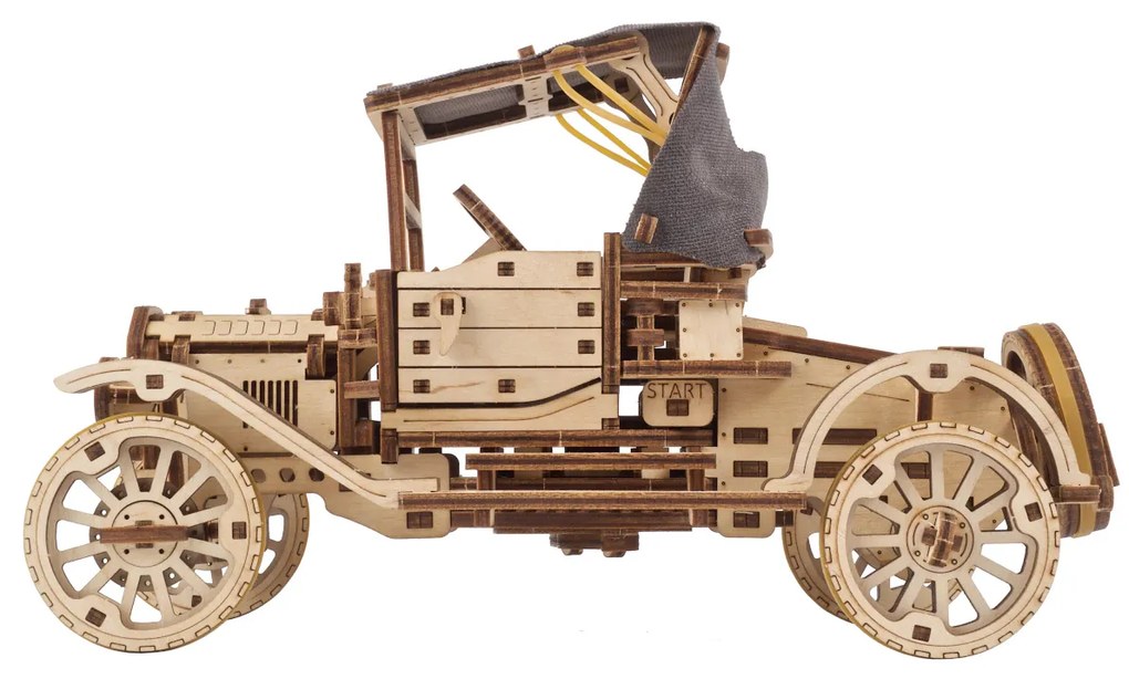 Ugears 3D dřevěné mechanické puzzle Historický automobil UGR-T